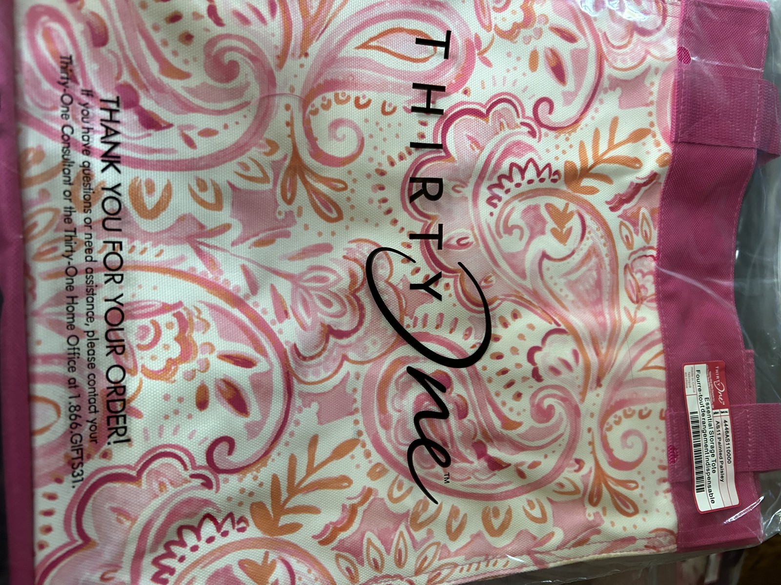 Thirty-One Essential Storage Tote Painted Paisley New SHIPS FAST NIP | eBay