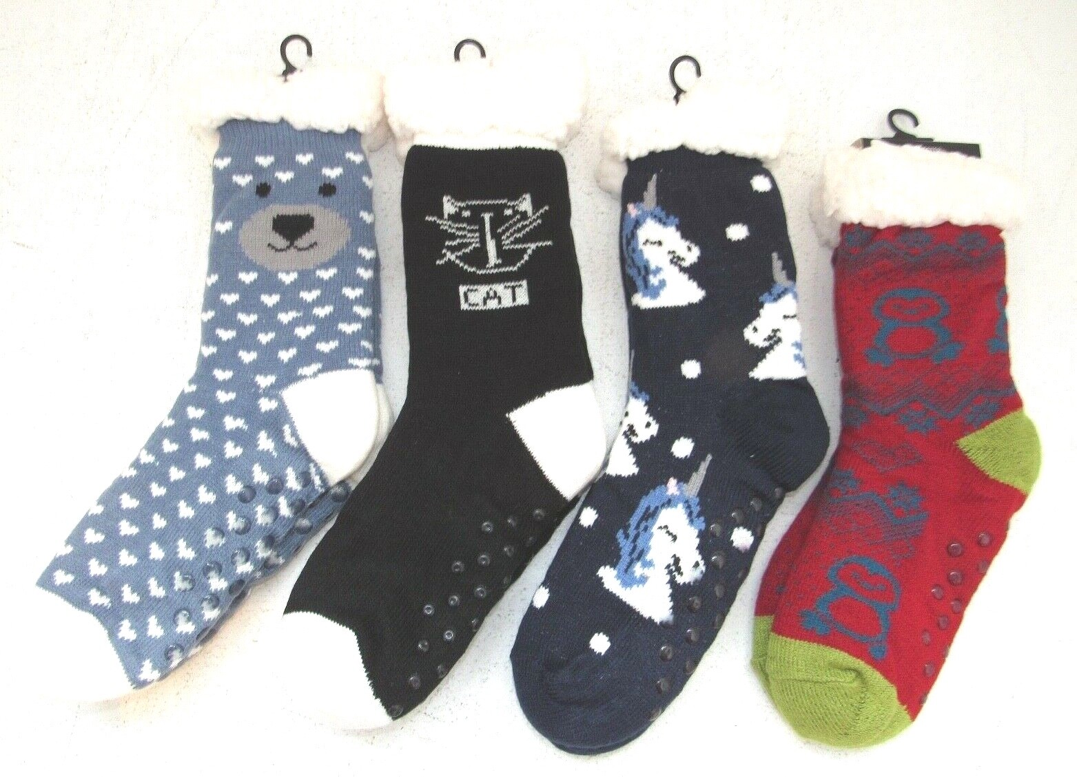 CARNIVAL FASHION Sherpa Lined Socks with Grippers - Animals - 0122-001 ...
