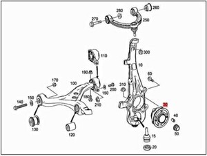 Genuine MERCEDES C292 W166 X166 GL-CLASS X166 Wheel bearing 1663340206 ...