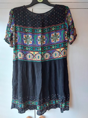 Boohoo Black Aztec Pattern Dress Size 8 | eBay