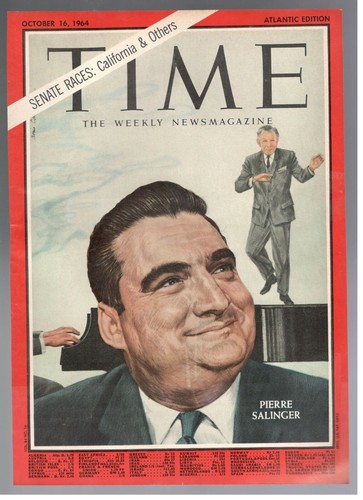 Pierre Emil George Salinger 1964 Time Solo Cover D'Origine De Encadrer ...