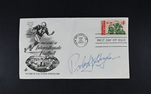 NFL player signed FDC Cover Folded 1969 its someone famous Autographed ...