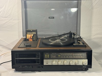 Vintage JC Penney Model 1983 AM/FM Stereo Turntable 8 Track Cassette ...
