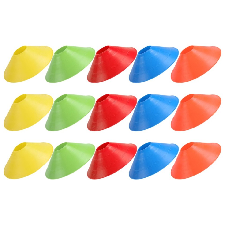 15 Pcs Football Cone Training Cones Small for Sports Agility Soccer ...