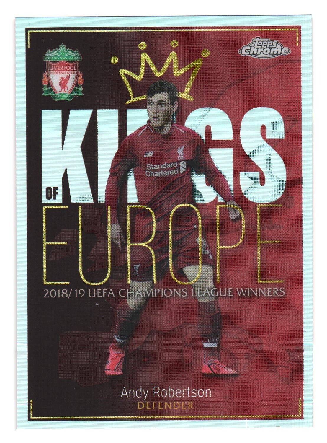 2023-24 Topps Chrome Liverpool FC Team Set Kings of Europe Andy ...
