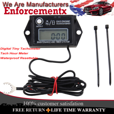 Engine Tachometer Hour Meter Timorn Digital Waterproof Tiny Tach ...