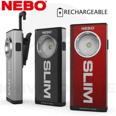 NEBO SLIM 500 LUMEN RECHARGEABLE POCKET WORK LIGHT HOOK CLIP NE6694TB ...