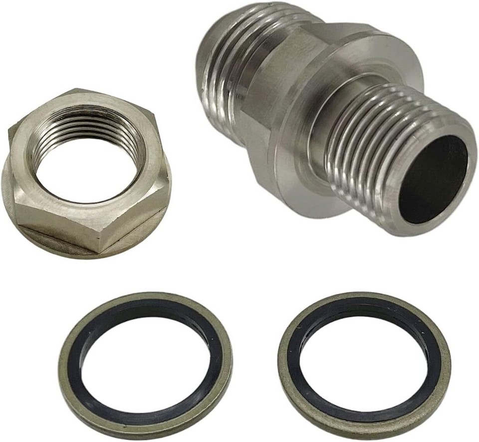 AN10 10AN DIY Turbo Oil Pan / Oil sump Return Drain Adapter Bung ...