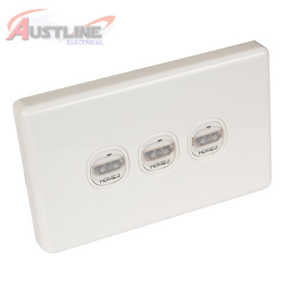 HDMI 3Port Gang Clipsal Style Wall Plate Gold Plate High Speed 3D4K C ...