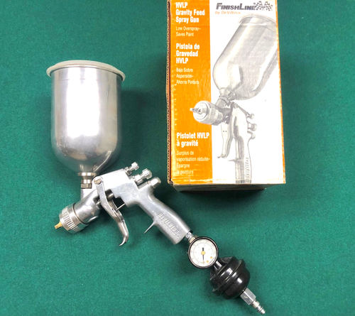 HVLP Spray Gun FinishLine By Devilbiss FLG3 Gravity Feed, with Extras ...