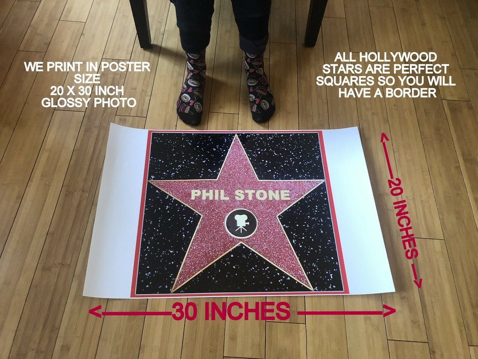 Personalized Hollywood Walk Of Fame MOVIE Star Your Name On The Star ...