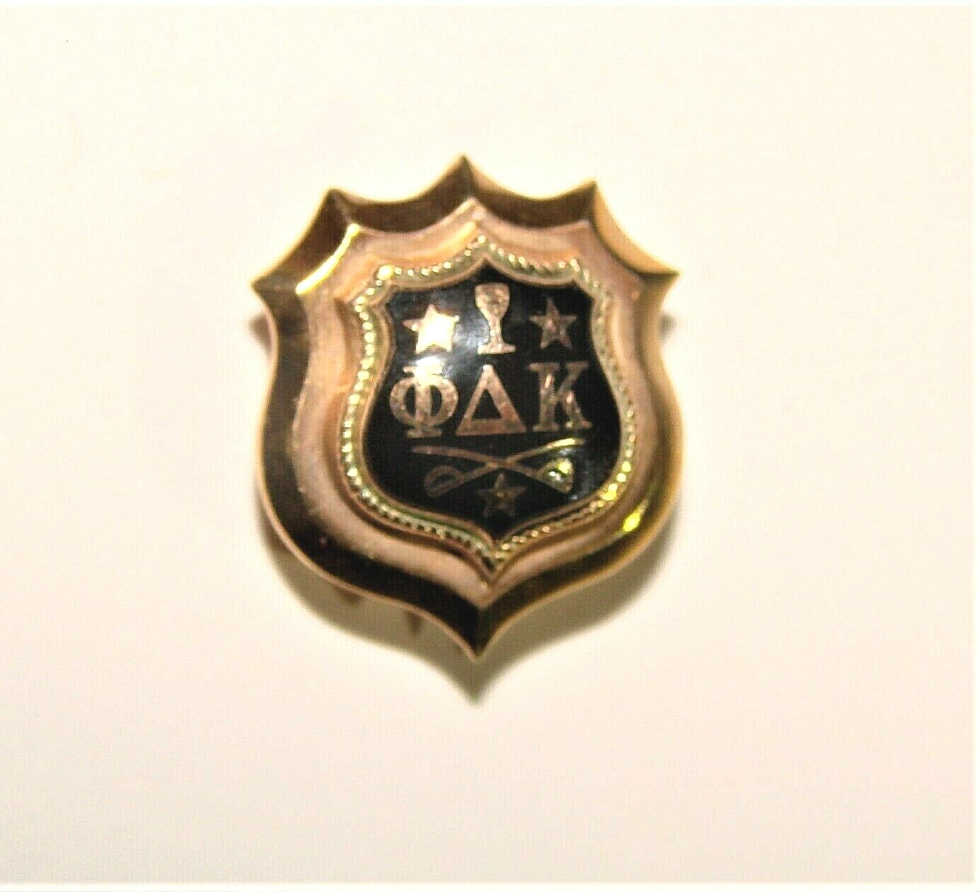 VINTAGE 10K SHEILD SHAPE PHI DELTA KAPPA FRATERNITY ENAMEL PIN 3G | eBay