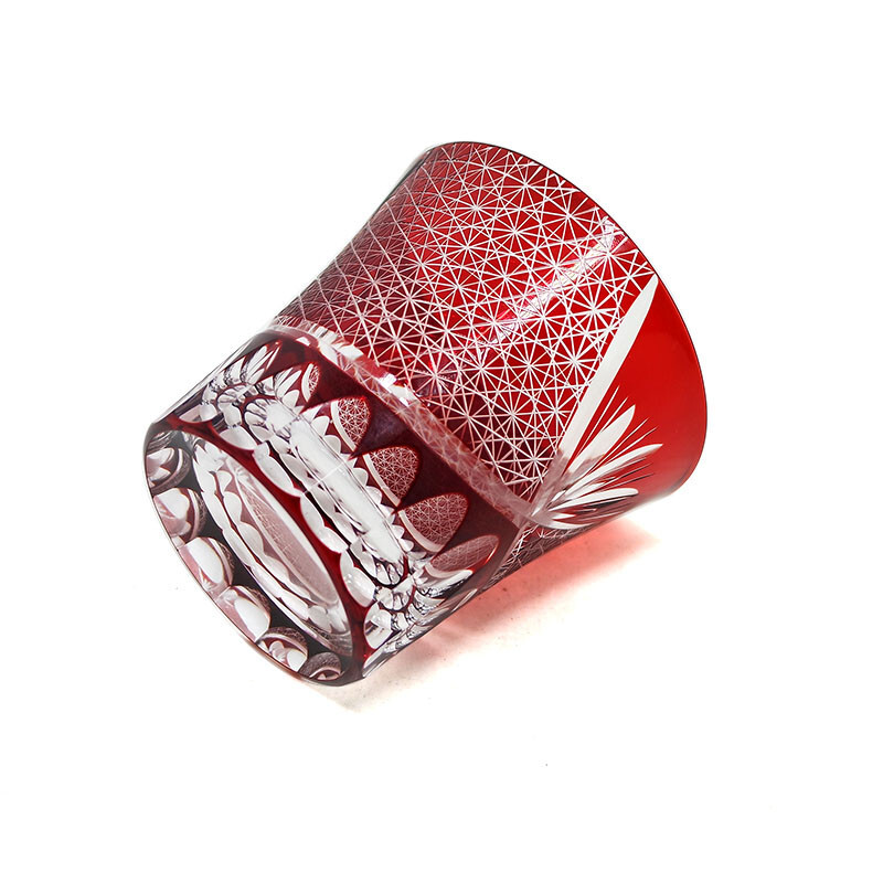 Juice Water Crystal Glasses Italian Bohemian Style Red Drinking Glass ...