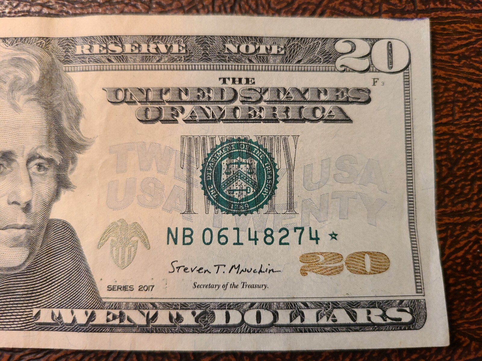 $20 "Star Note" Uncirculated 2017 Twenty Dollar Star Note FR Note ...