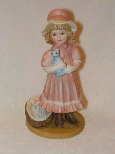 Porcelain Jan Hagara Figurine Laurel Holding Cat | eBay