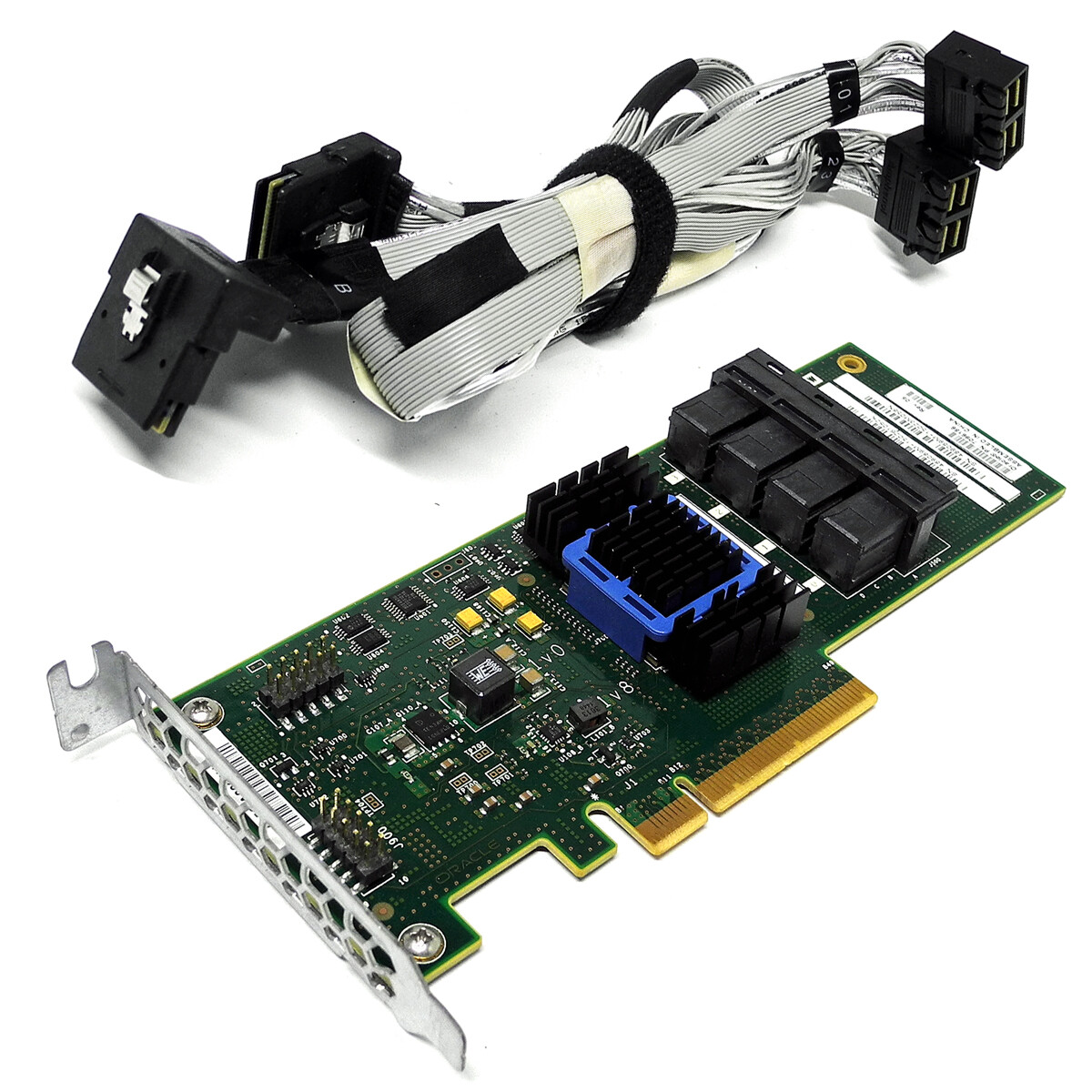 Oracle 7064634 Quad-Port SAS NVMe Switch Card PCIe x8 + double SAS Cable | eBay