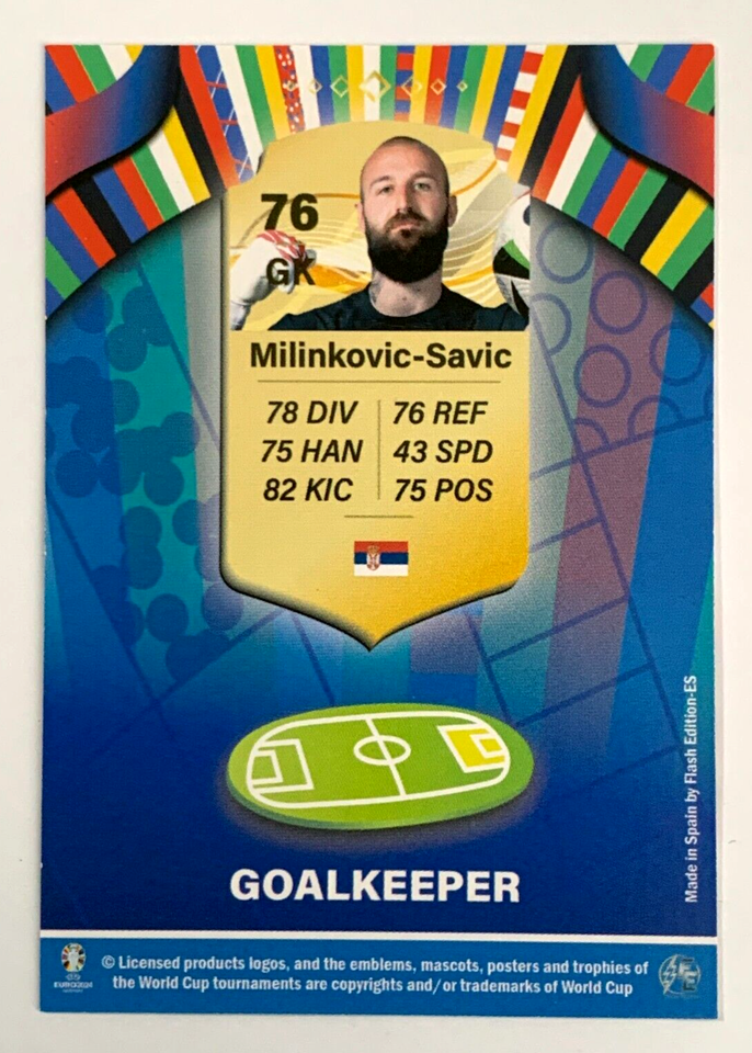 2024 UEFA EURO GERMANY EF Card #272 SRB. 2 VANJA MILINKOVIC-SAVIC ...