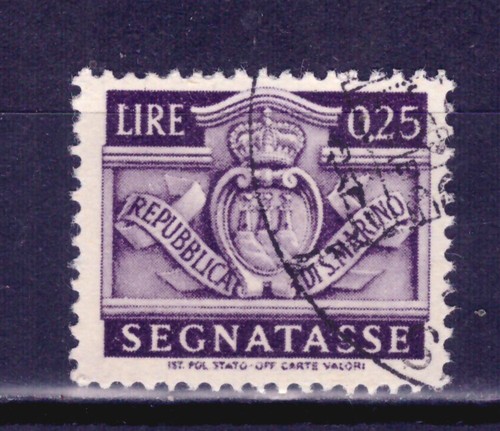 STAMPS San Marino 1945 Segnatasse Coat of Arms 25 c. SAS69 | eBay
