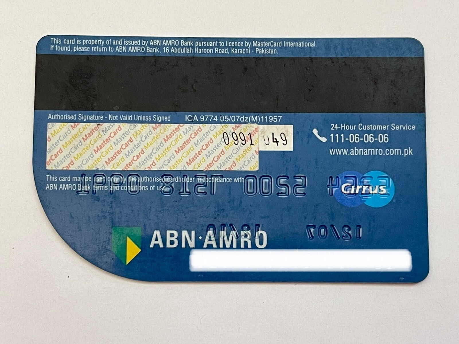 MasterCard Credit Card unique shape 2010 Exp ABN AMRO Bank Pakistan | eBay