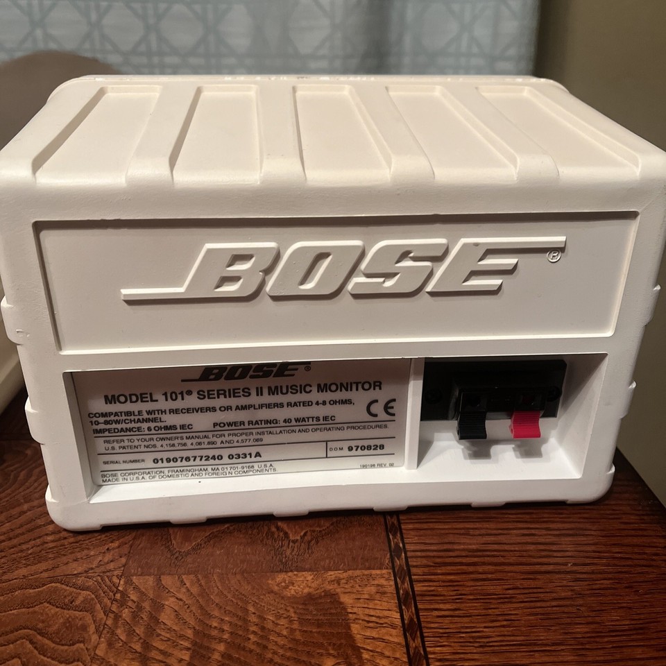 Bose Model 101 Series II Music Monitor Set of 2 Loud Speakers White ...