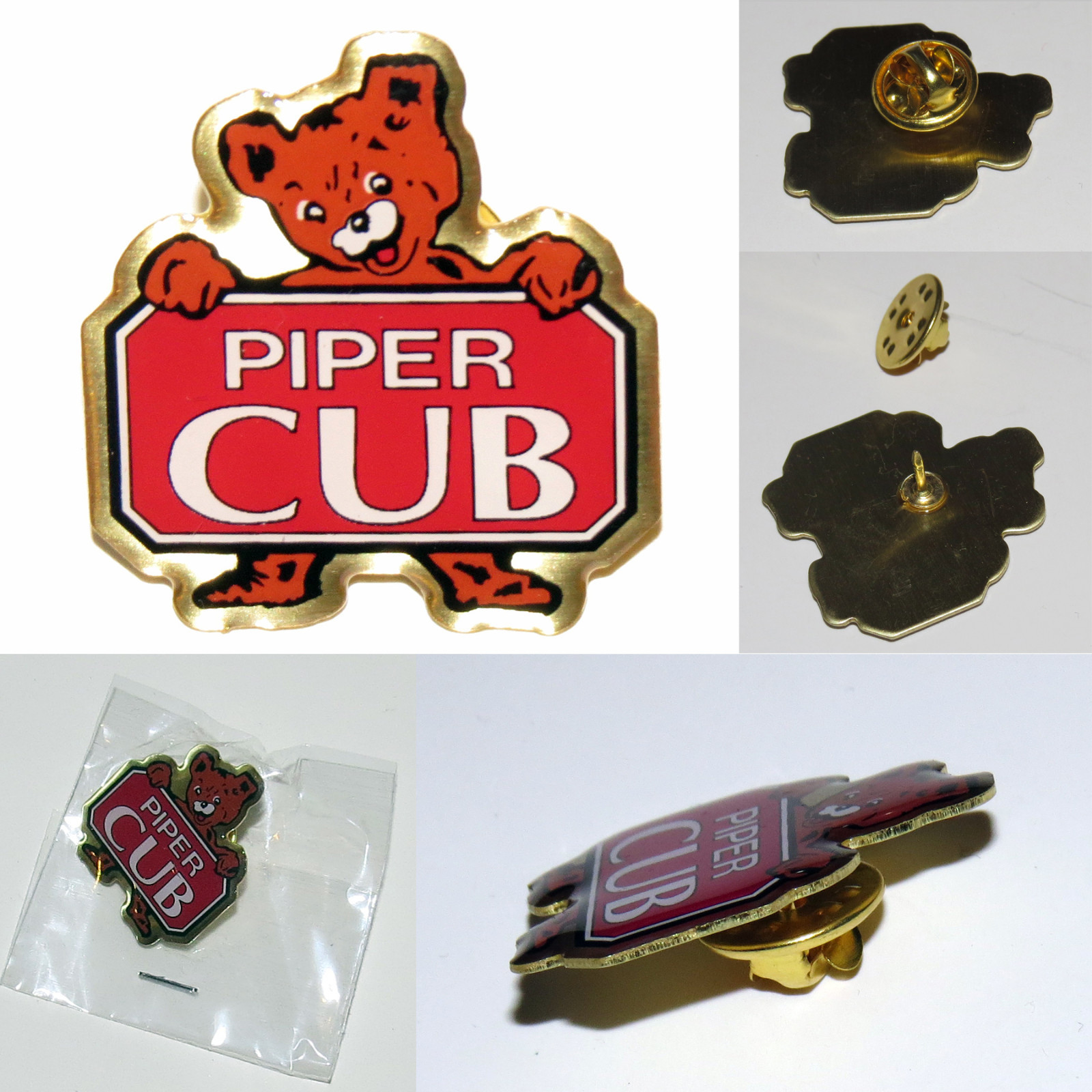 Pin PIPER CUB Bear Logo Pin for Pilots Crew Flight Instructor etc ...