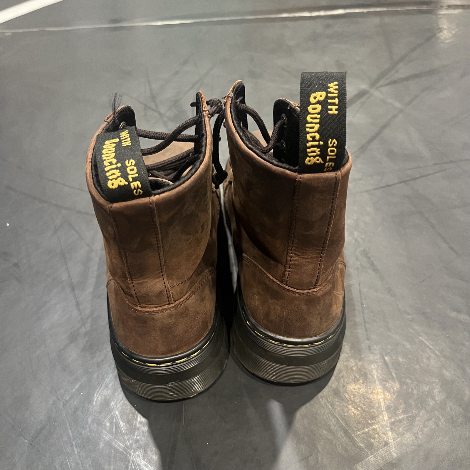 Doc Martin Boots BROWN dress leather comb AW004 KV06X FALL | eBay