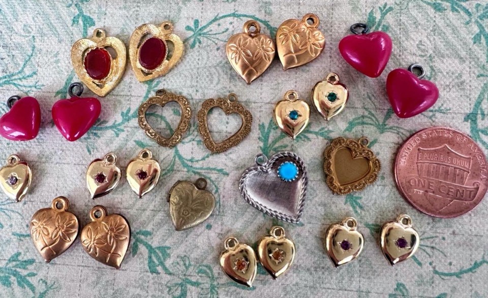 Vintage Fancy Heart Charms Lot 24 | eBay