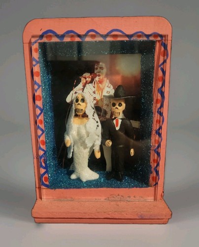 Day of the Dead Dia de Los Muertos Diorama Shadow Box Vegas Elvis ...