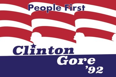 Bill Clinton Al Gore 1992 Campaign Laminated Dry Erase Sign Poster ...