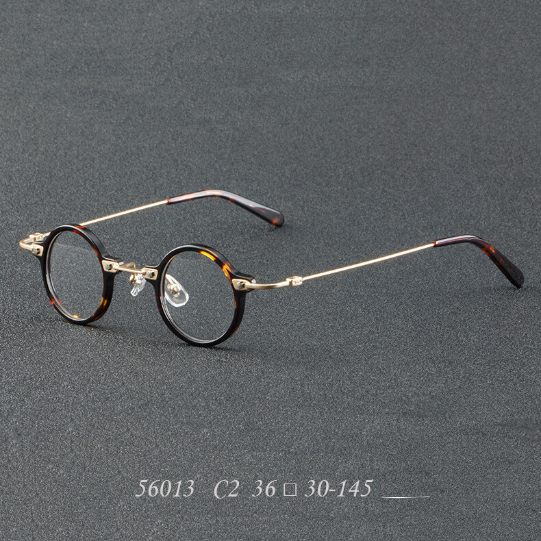 Japanese Small round Acetate Eyeglass frames Retro 36mm Glasses Brand ...