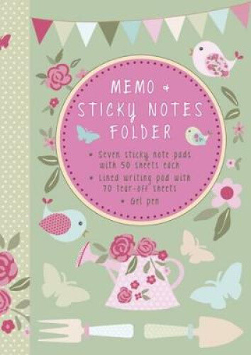 Memo & Sticky Notes Folder: Pretty Garden: Small Folder Containing 7 ...