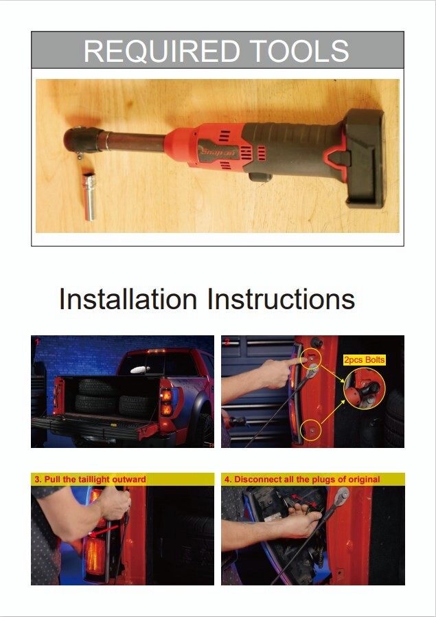 For 2009-2014 Ford F-150 F150 Pickup Sequential LED Tail Lights Clear ...