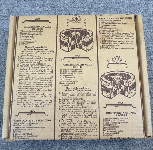 Vintage Chicago Metallic Checkerboard Cake Pan Set Pattern Cut Mold ...