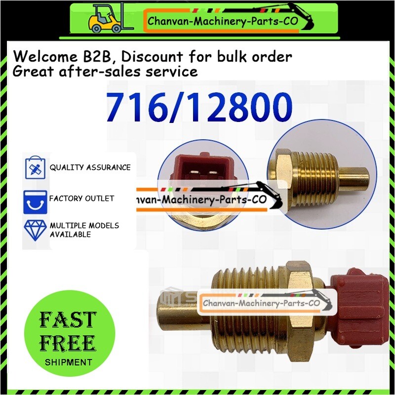 Water Temperature Sensor 716/12800 716-12800 Fit for JCB Backhoe Loader ...