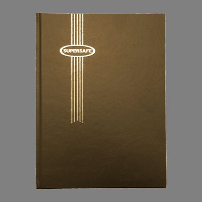 Supersafe Stamp Stockbook 32 Black Pages Glassine Interleaves Brown ...