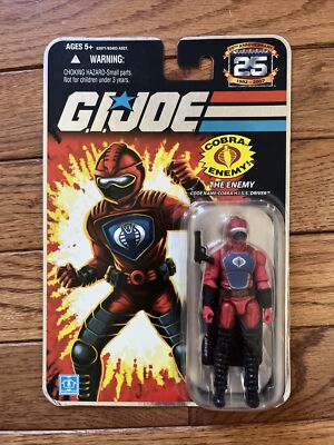 Gi Joe 25th COBRA HISS DRIVER 3.75" Action Figure Foil Card 2007 Hasbro ...