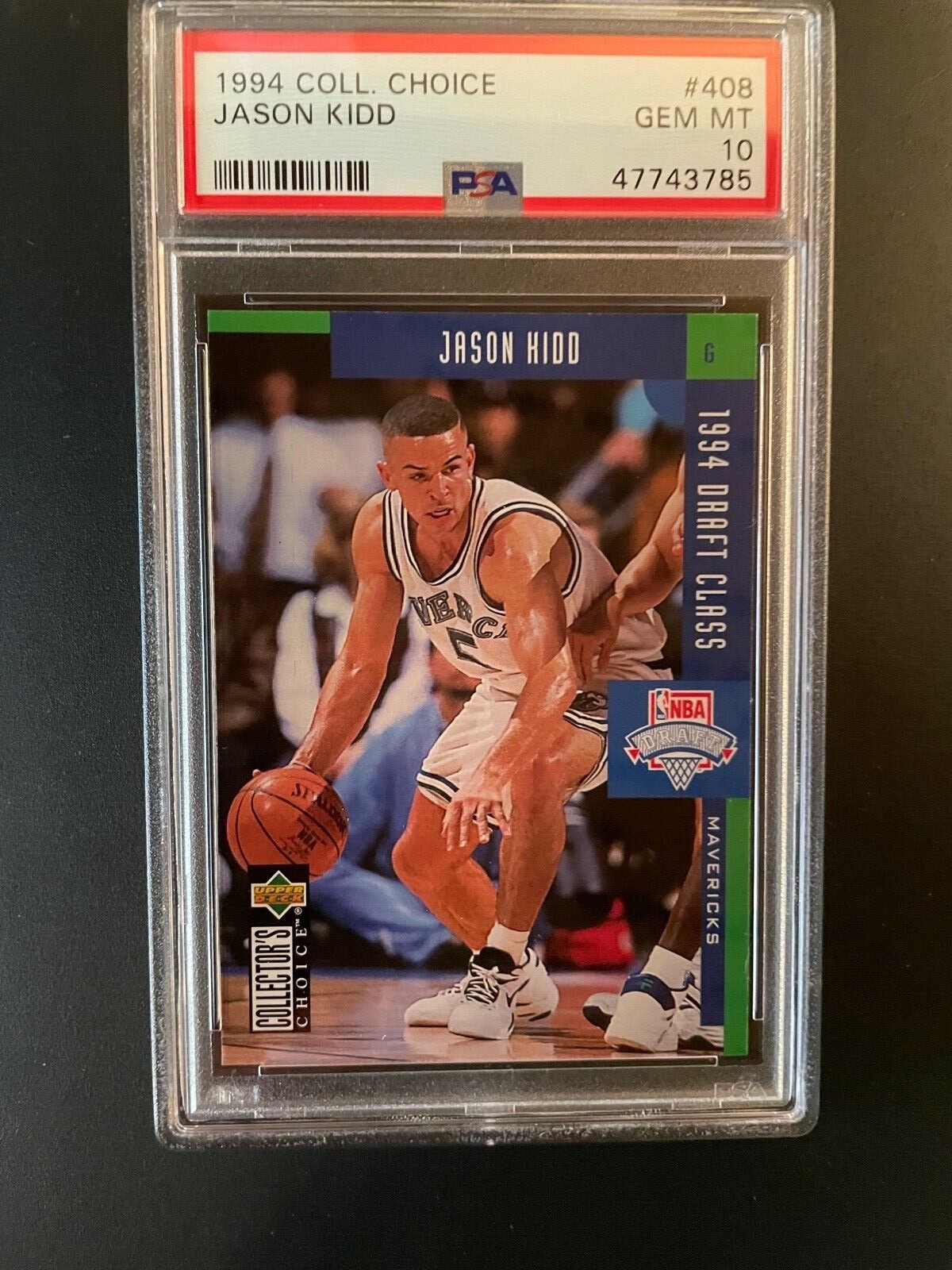 1994 COLLECTORS CHOICE JASON KIDD ROOKIE CARD #408 - PSA 10 - LOW POP ...