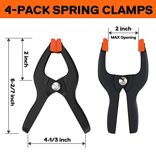 Pony 5in1 Strap Clamp With 4pack 62/7" Spring Clamps Woodworking Frame ...