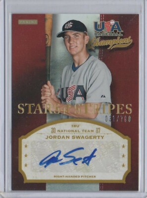 2013 USA Champions Baseball STARS & STRIPES Jordan Swagerty AUTOGRAPH ...