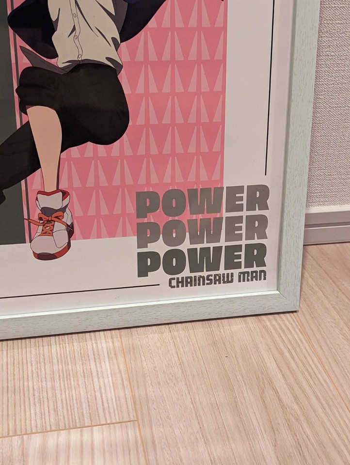 New Power A3 size Poster with frame Chainsaw Man Official Goods Shonen ...