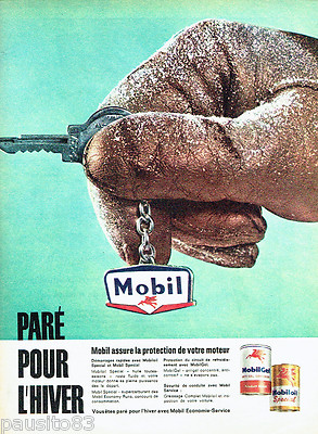 PUBLICITE ADVERTISING 096 1961 Mobil huil Mobilgel mobiloil | eBay