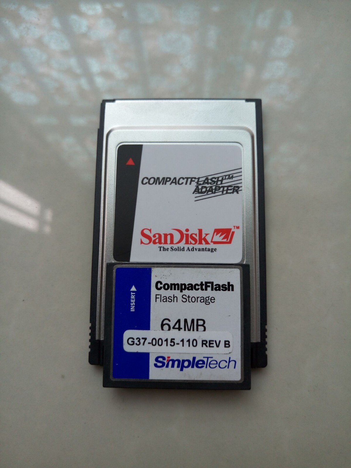 Simpletech 64MB Compact Flash +ATA PC card PCMCIA Adapter JANOME ...