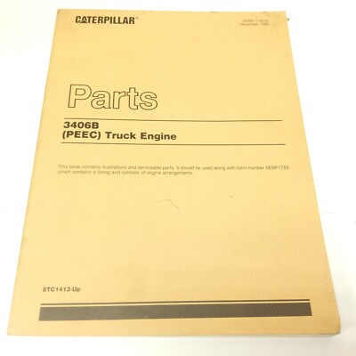 Caterpillar 3406B Truck Engine PEEC Serial # 8TC1413 Up Factory Parts ...