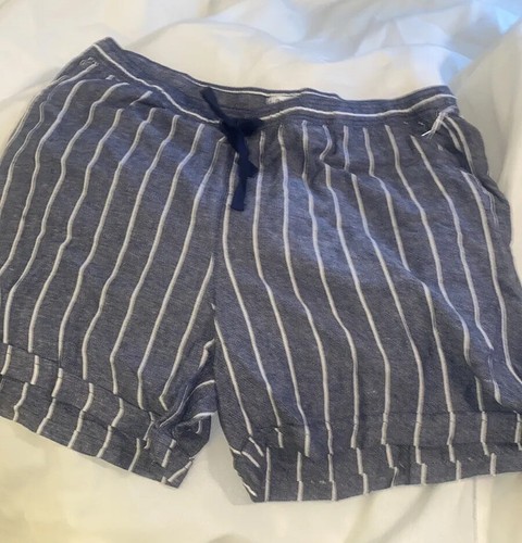 Dash Striped Linen Blend Shorts Plus Size 2X New NWT | eBay