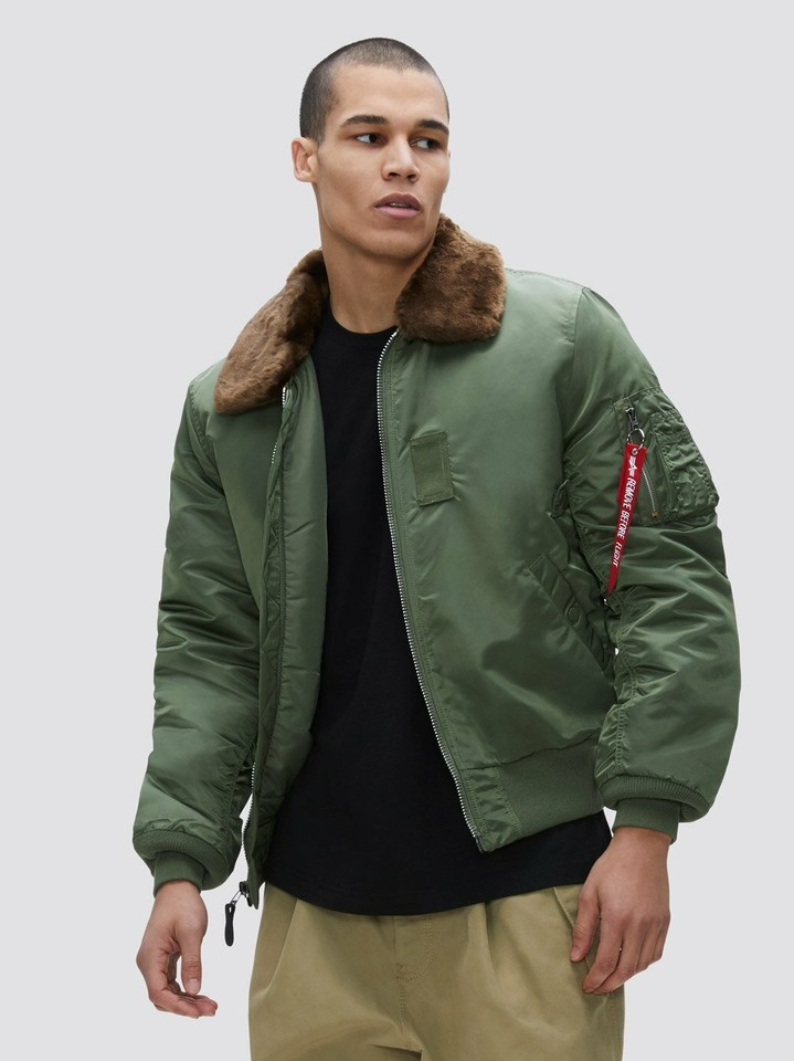 ALPHA INDUSTRIES SLIM FIT B-15 FLIGHT JACKET/BOMBER NYLON MJB45500C1 ...