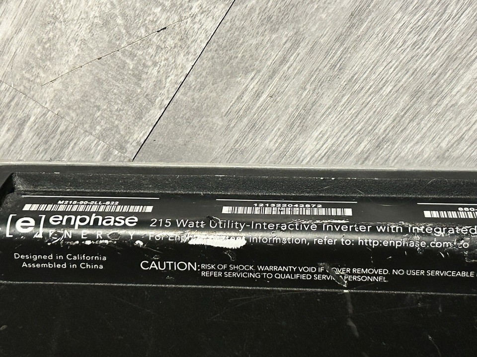 Enphase 215 Watt Utility Interactive Inverter w/Integrated GFDI ...