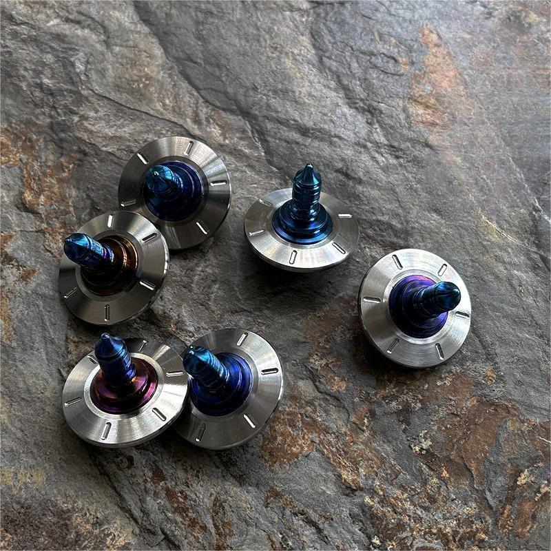 Titanium Stainless Steel Spinning Top Gyroscope Gyro Desktop Fidget Toy ...