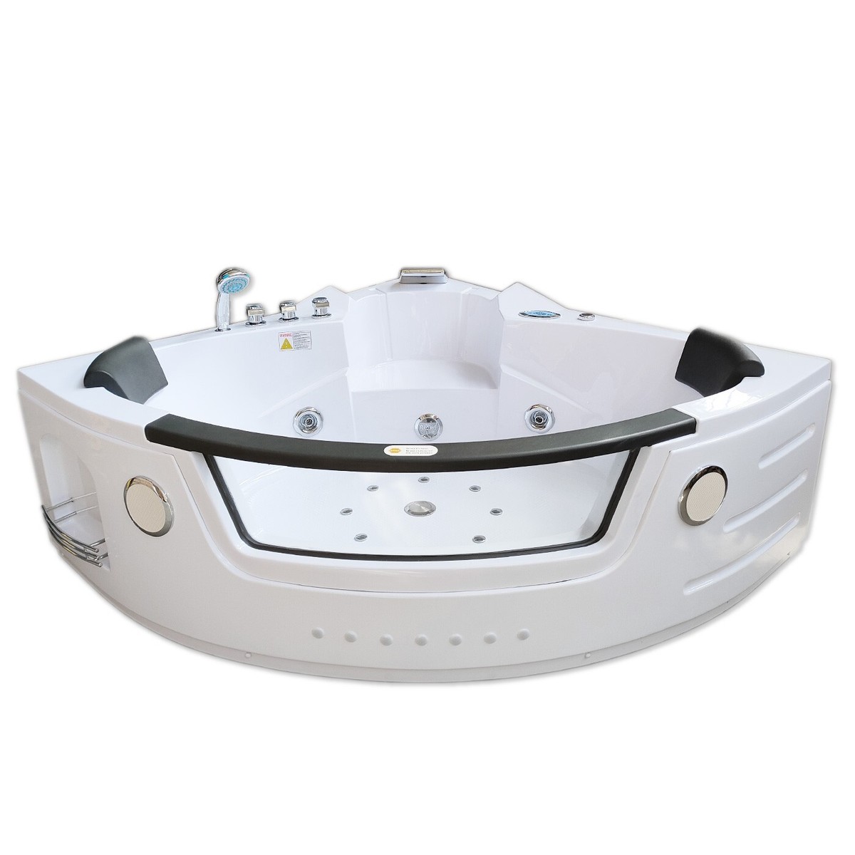 Triangular Hot Tub Modern White Acrylic Freestanding Corner Hot Tub