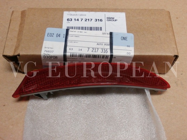 63147217315 Genuine BMW Factory Rear Left Bumper Reflector Light X3 for ...