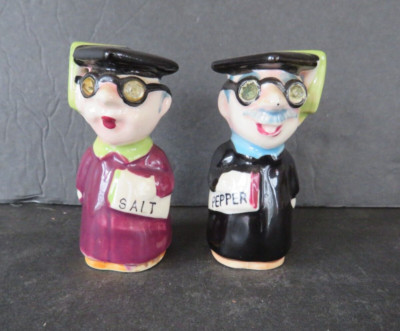 Vintage ~ Professor Salt and Pepper Shakers ~ Made in Japan | eBay